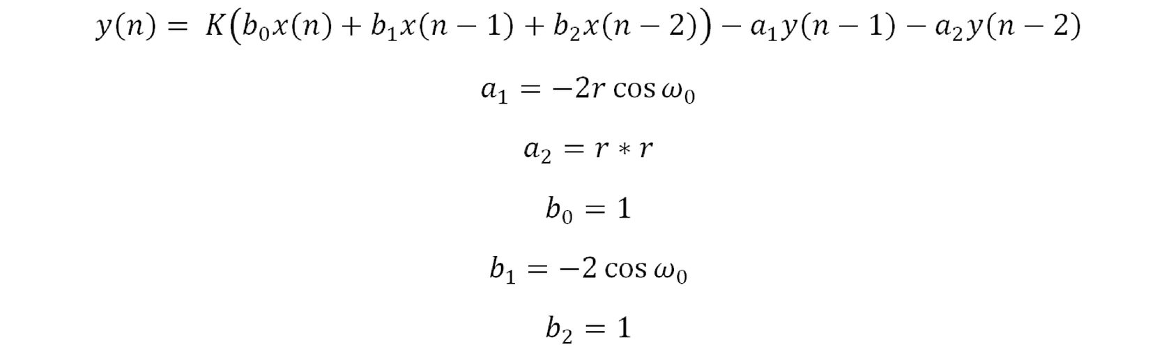 Notch filter of 50/60 Hz