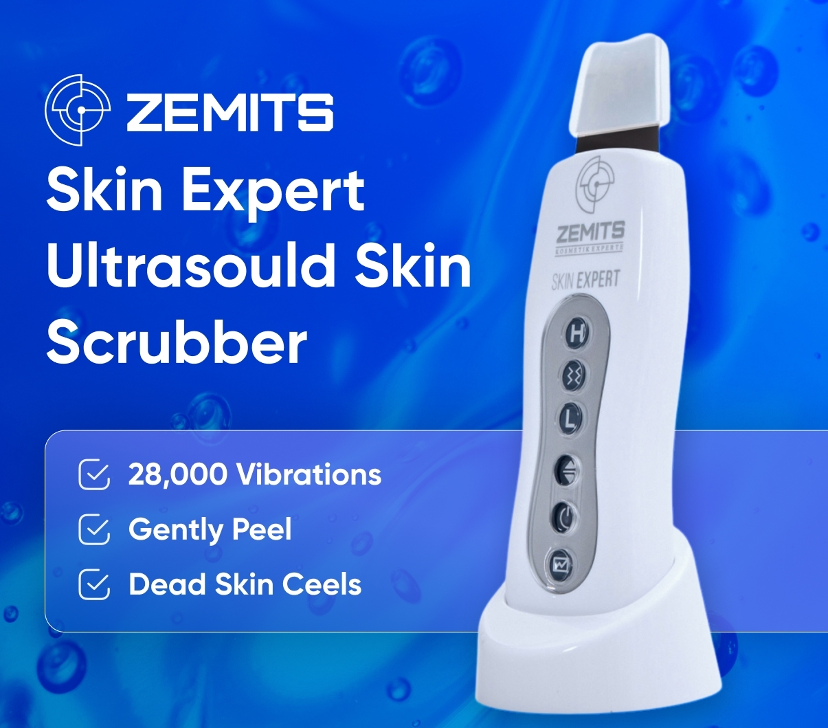 ZEMITS Skin Expert Ultrasound Skin Scrubber| Esthetic Spa Equipment for ...