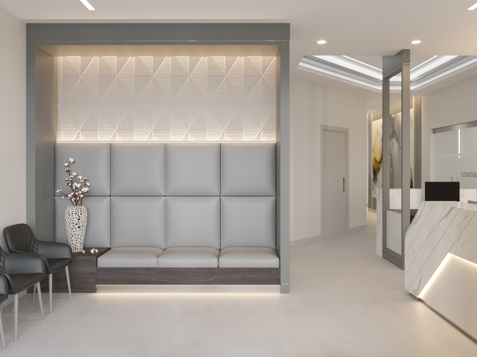 INTERIOR DESIGN PROJECT OF CONTEMPORARY DENTAL OFFICE