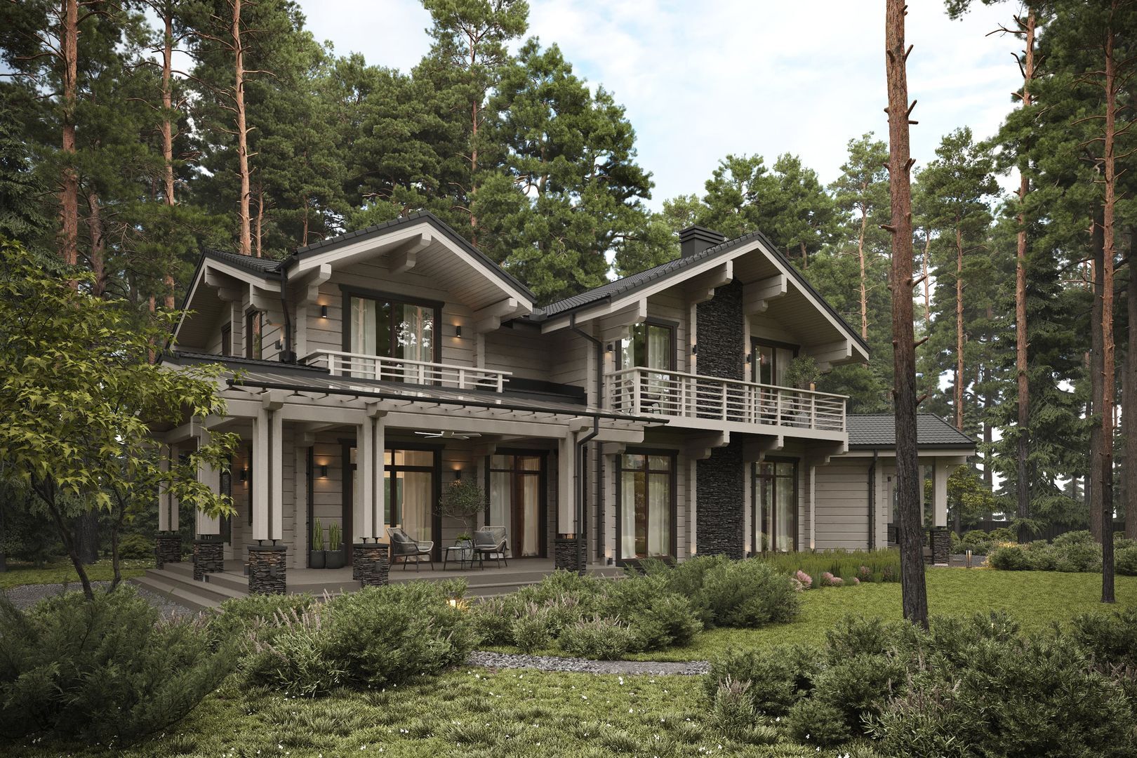 Newfoundland Prefab Kit Homes | Prefab log home kit glulam - LogLuxe.eu