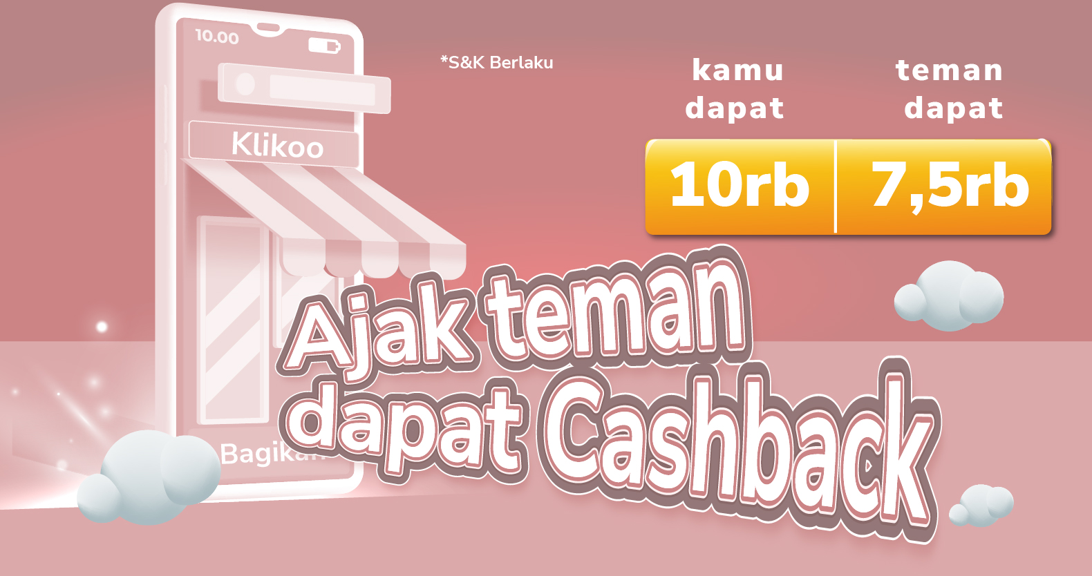 Refer Your Friends, Get the Cashback! — Klikoo Promo