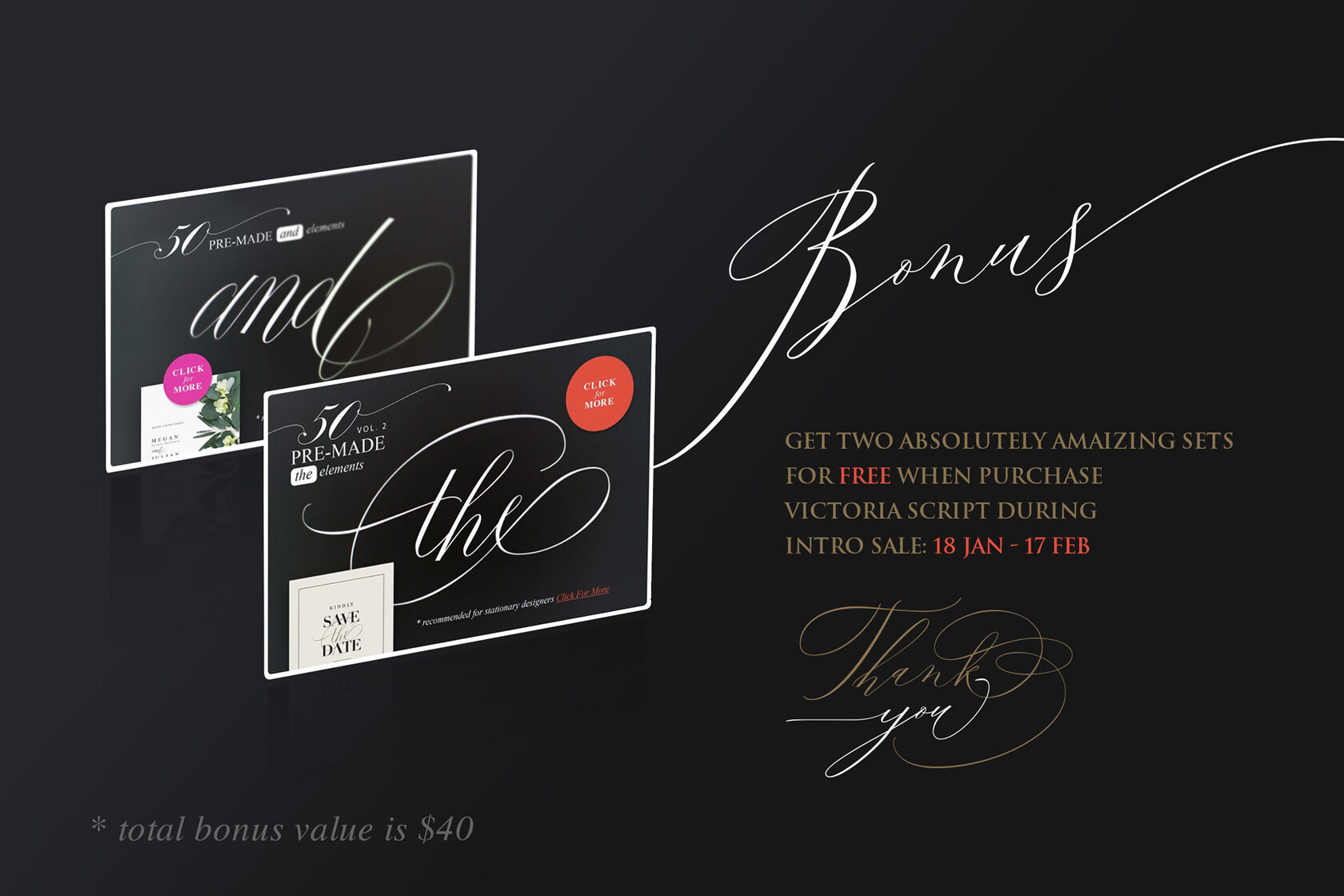 Victoria Font | Script Fonts - Blessed Print