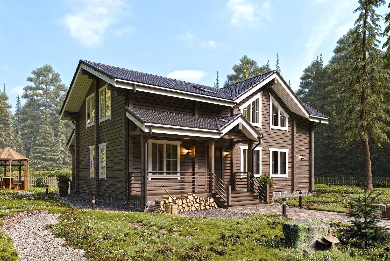 Minnesota Prefab Kit Homes | Prefab log home kit glulam in Minneapolis ...