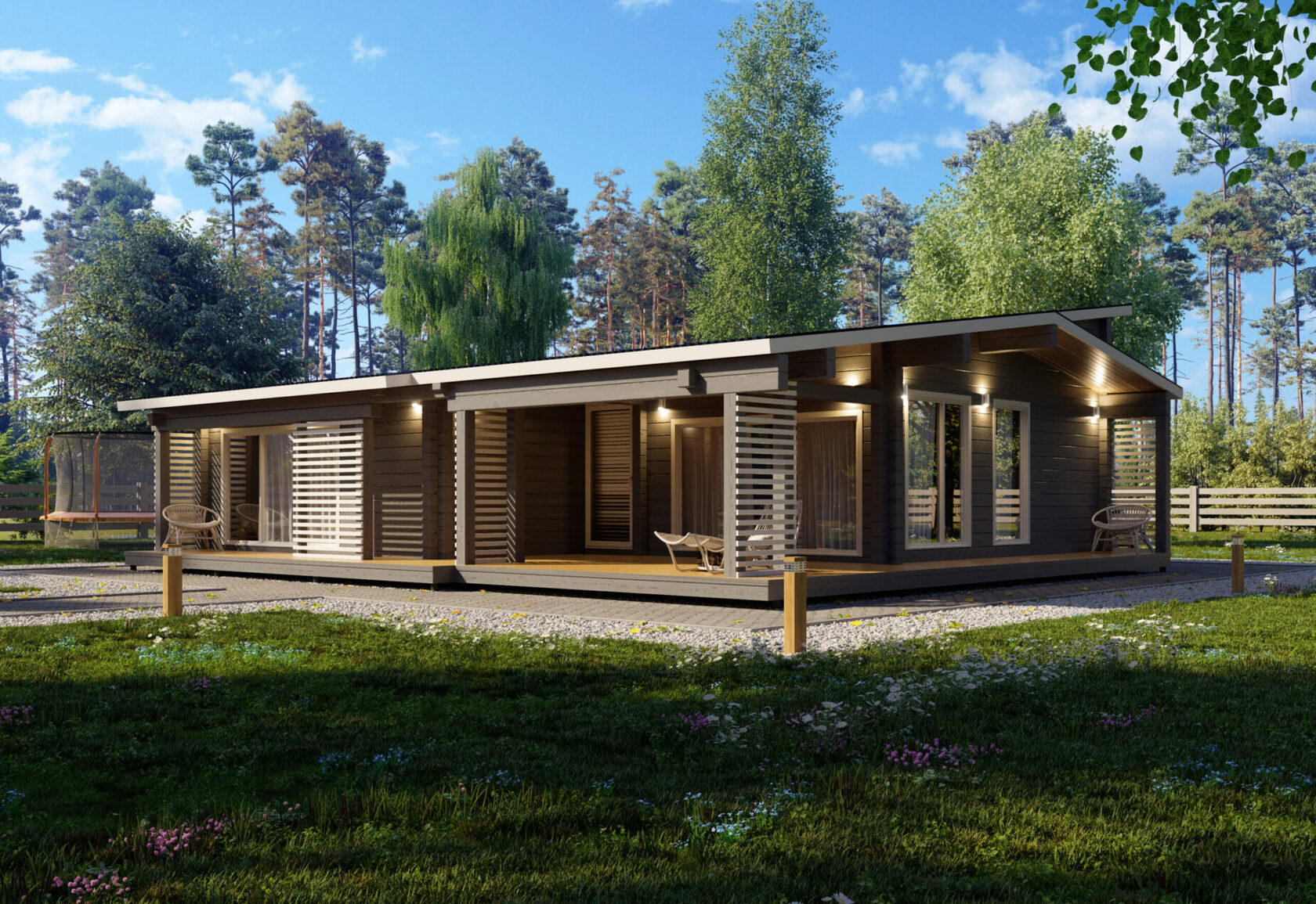 Small prefabricated home kit - Barclay - 725 ft² / 67.4m²