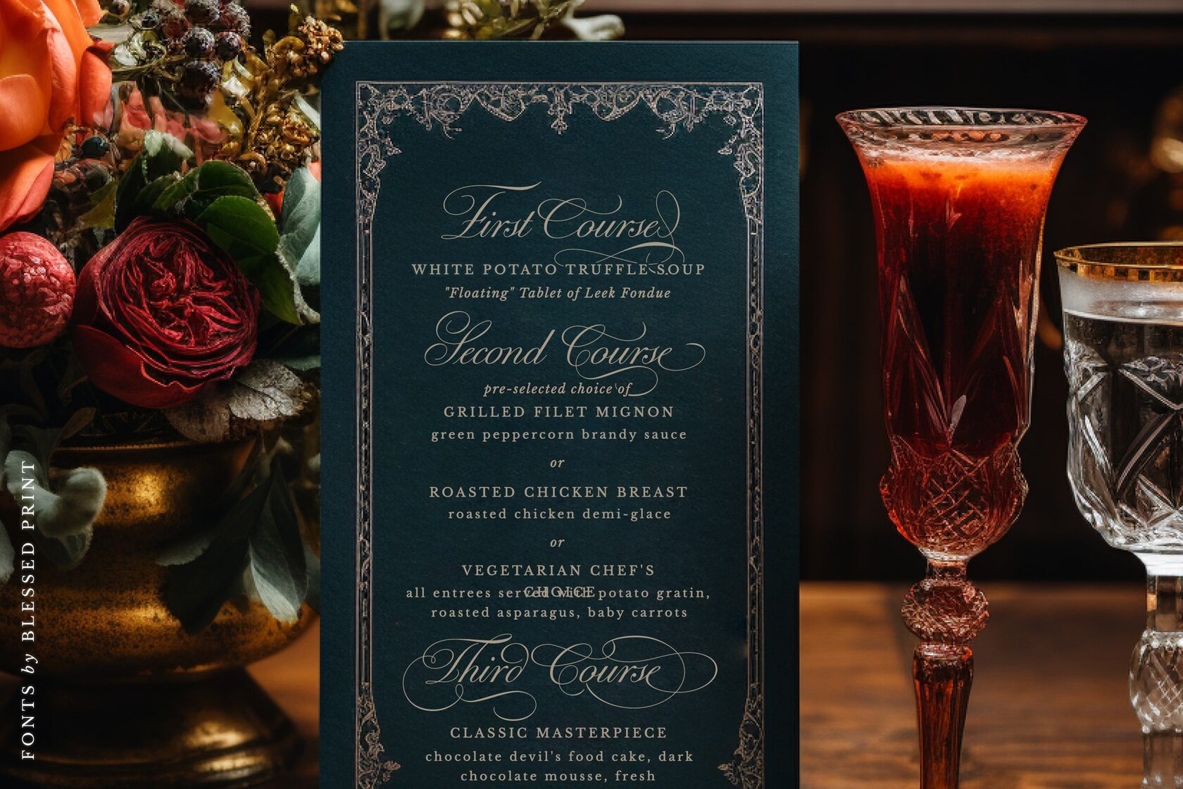 Beyond Perfection Script | Elegant Calligraphy by Blessed Print