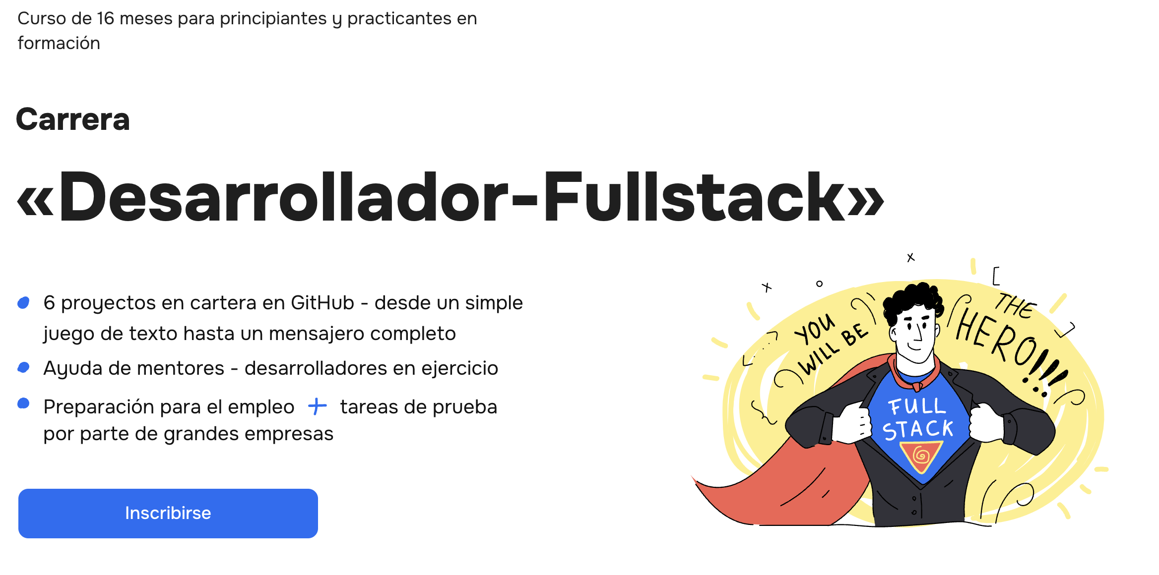 Desarrollador Fullstack en JavaScript, curso online de desarrollador fullstack