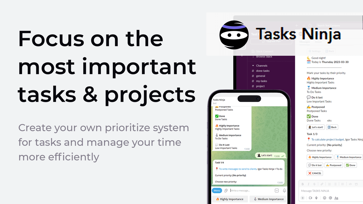 Custom-created priorities in Slack using Jira tasks - Tasks Ninja
