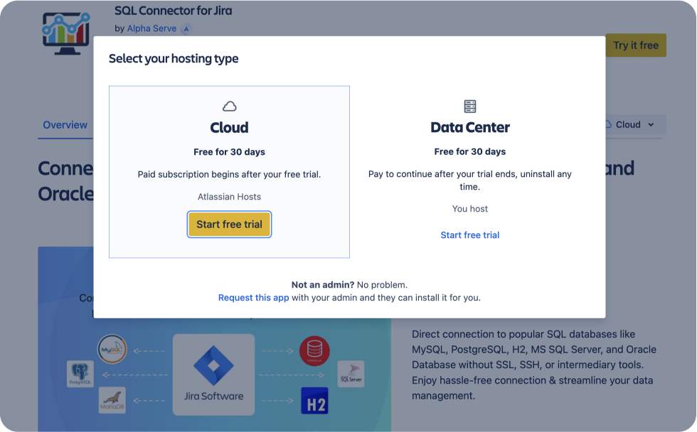 Connect Jira to MySQL with SQL Connector for Jira Cloud/Data Center