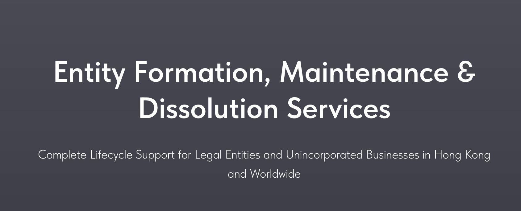 Entity Formation Services