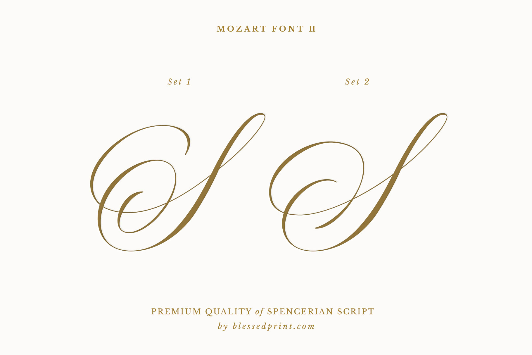 Mozart Font II | Spencerian Script – Blessed Print