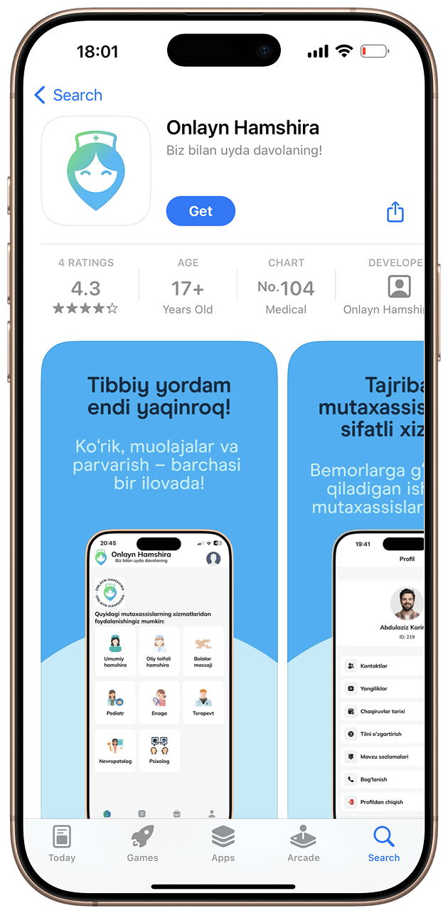 Hamshira xizmati chaqirish – 24/7!