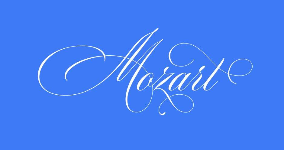 Mozart Font II Pro | Spencerian Script – Blessed Print