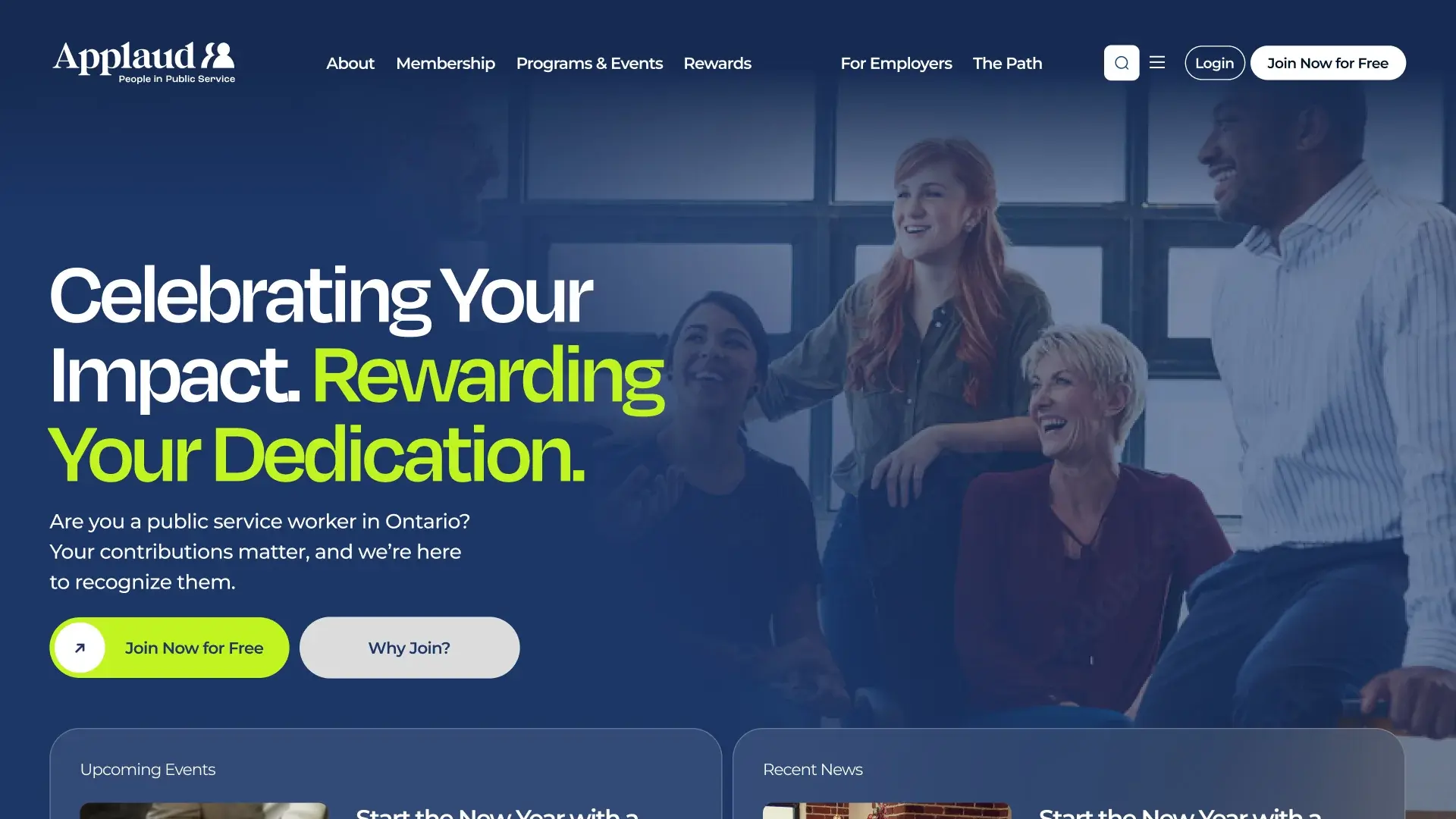 Applaud – Applauding people in public service.