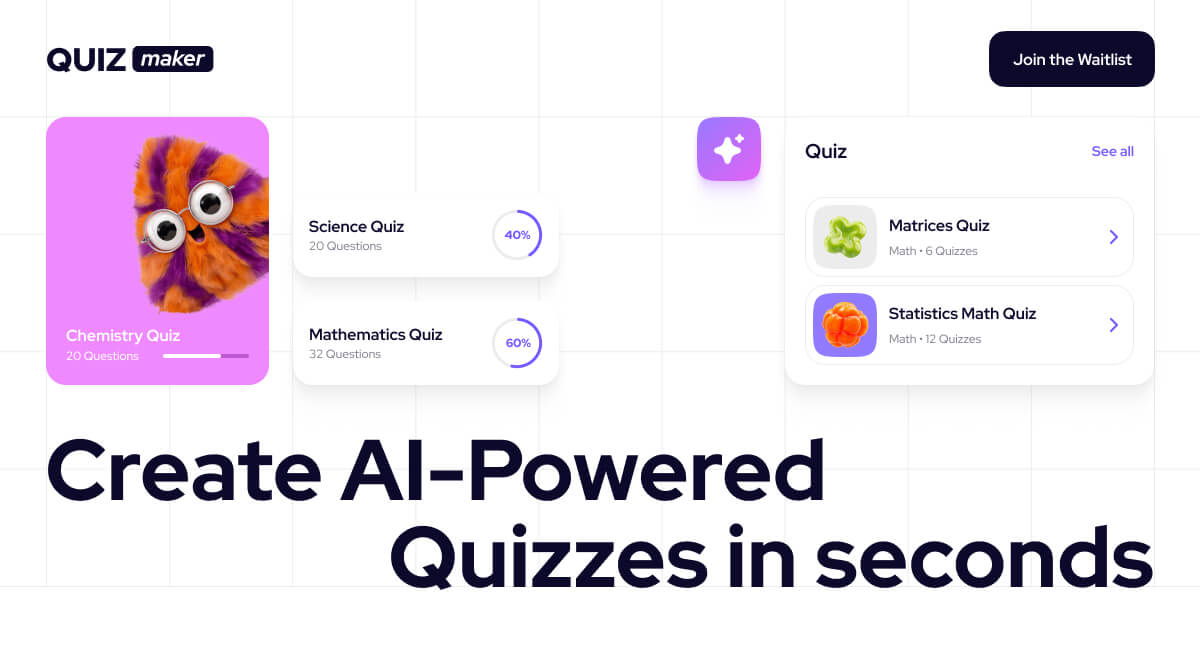 Create AI-Powered Quizzes in seconds