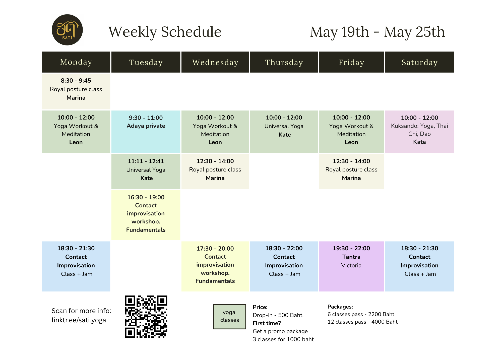 Sati Yoga: Yoga Classes in Sri Thanu, Koh Phangan - Universal Yoga ...