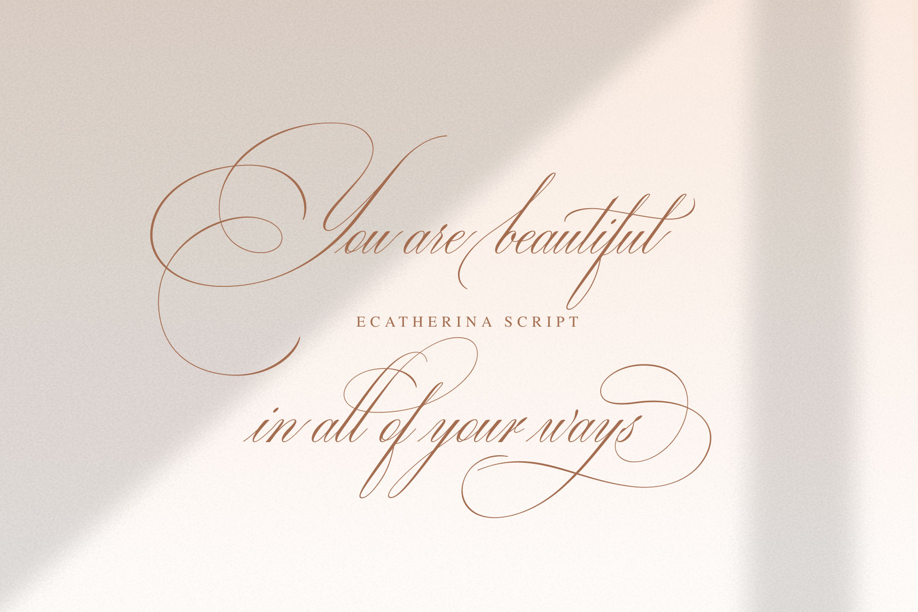 Ecatherina Font | Spencerian scripts - Blessed Print