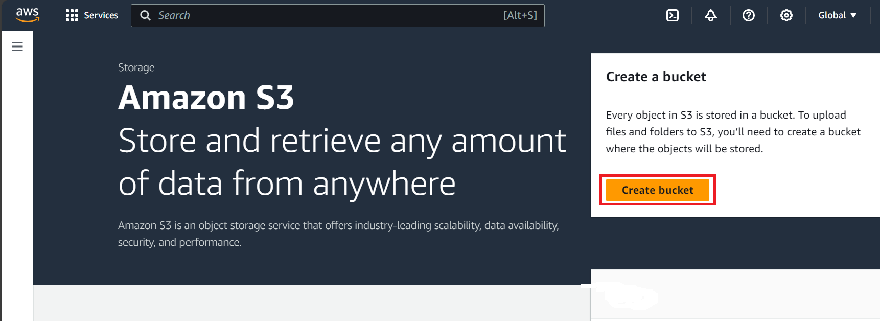 How to create S3 bucket