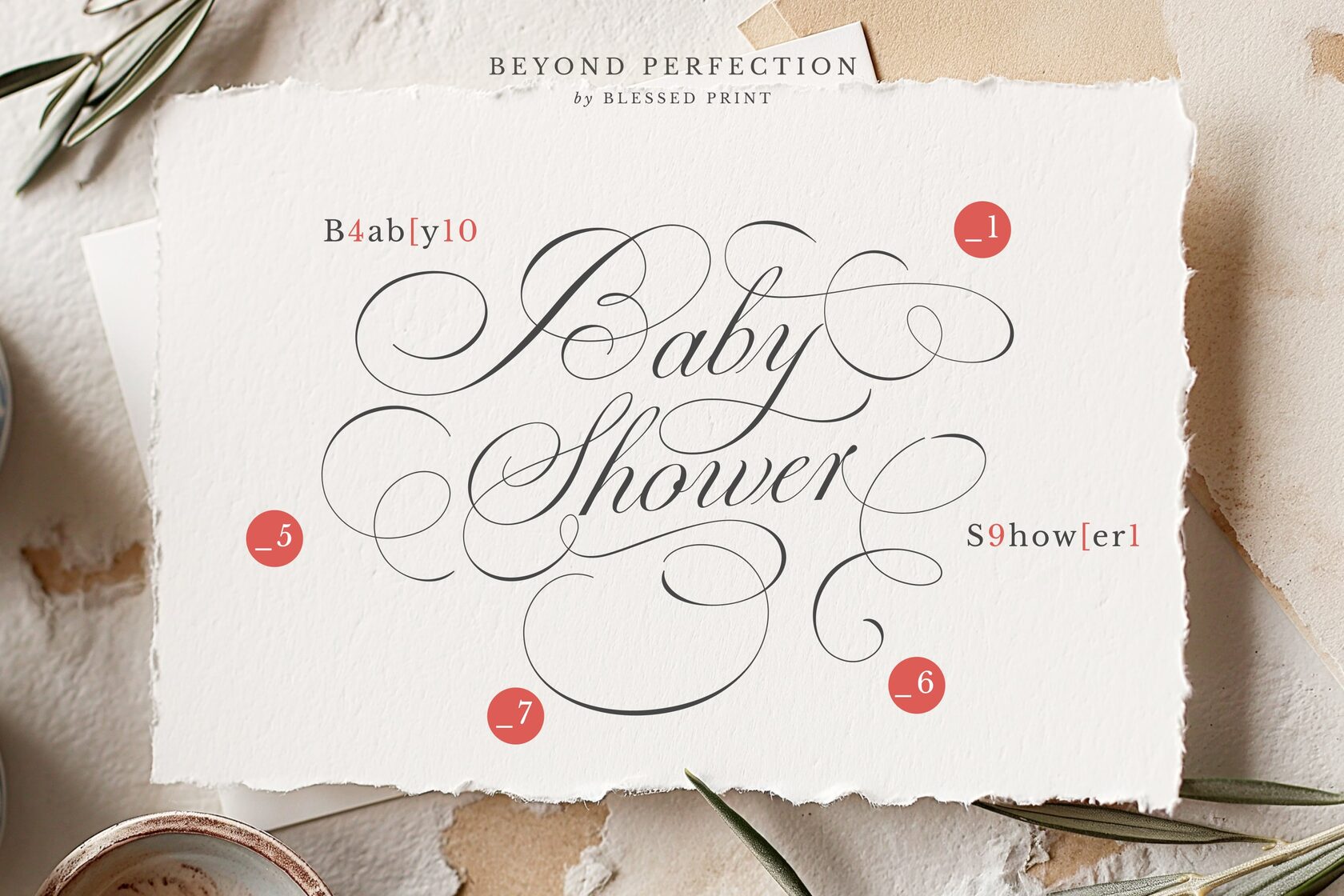 Beyond Perfection Script | Elegant Calligraphy by Blessed Print
