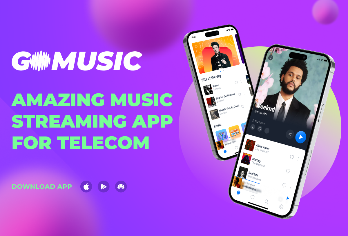Go Music - Streaming app solution for telecom worldwide.