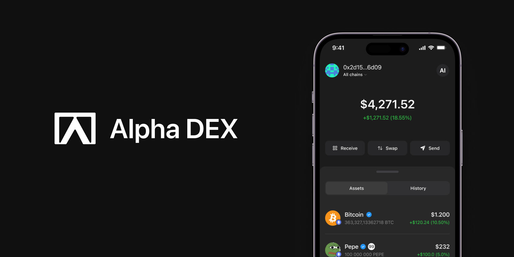 DEX крипто кошелек в Telegram — Alpha DEX