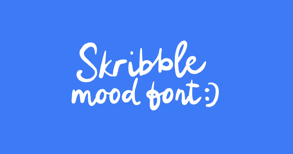 Scribble Mood Font | Playful Handwritten & Doodle Script by Blessed Print
