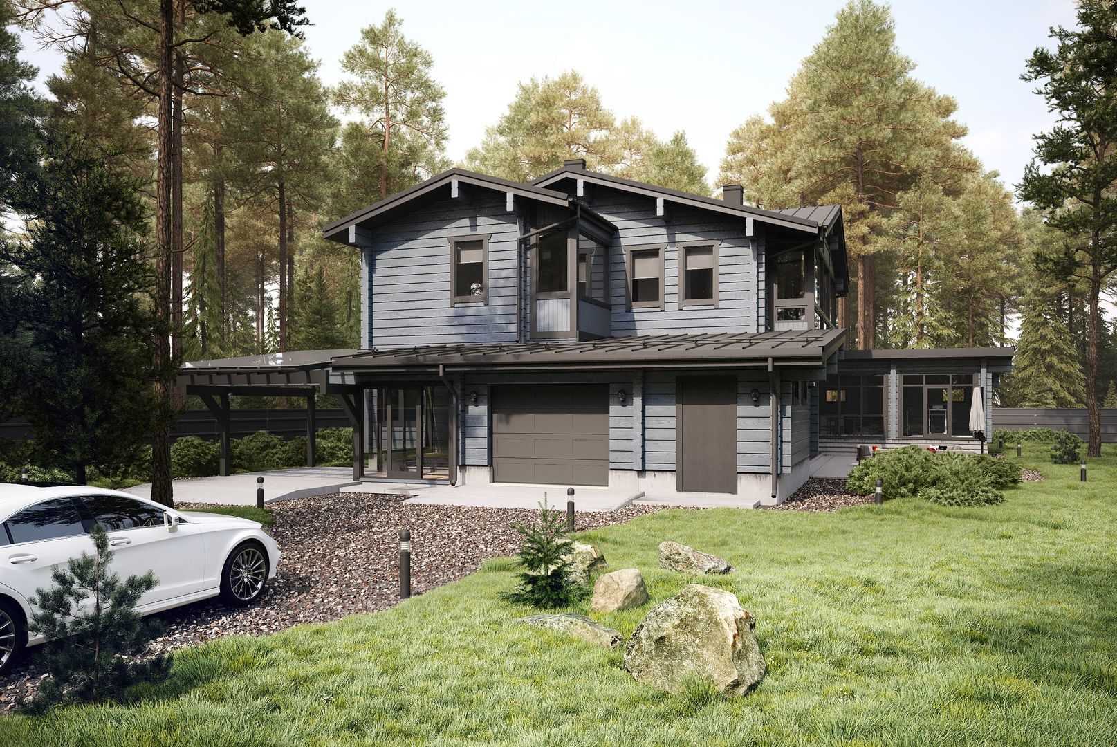 Northern Ireland Prefab Kit Homes | Prefab log home kit glulam - LogLuxe.eu