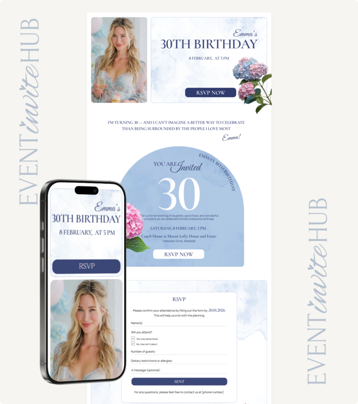 Modern Wedding Website Invitations |Birthday Website Invitations ...