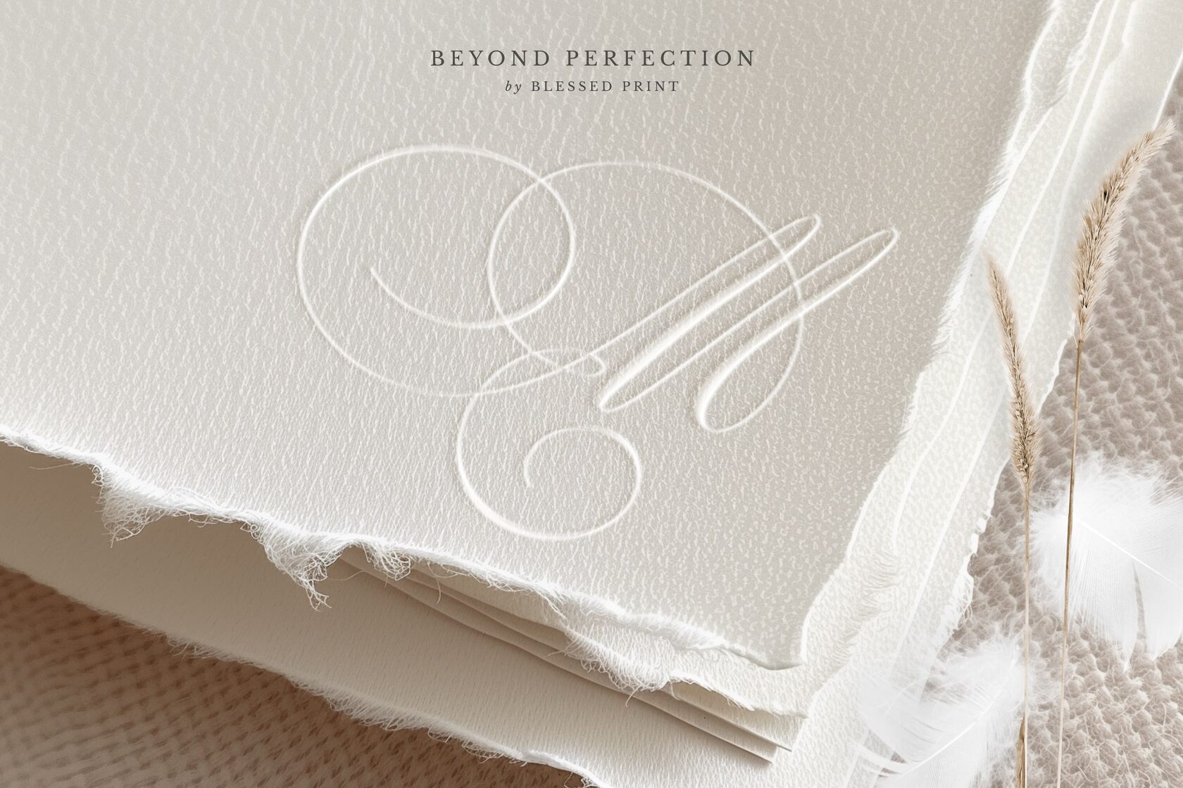 Beyond Perfection Script | Elegant Calligraphy by Blessed Print