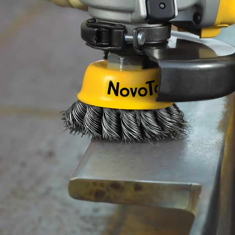 NovoTools Metal Brushes for Angle Grinders | Efficient Rust & Paint Removal
