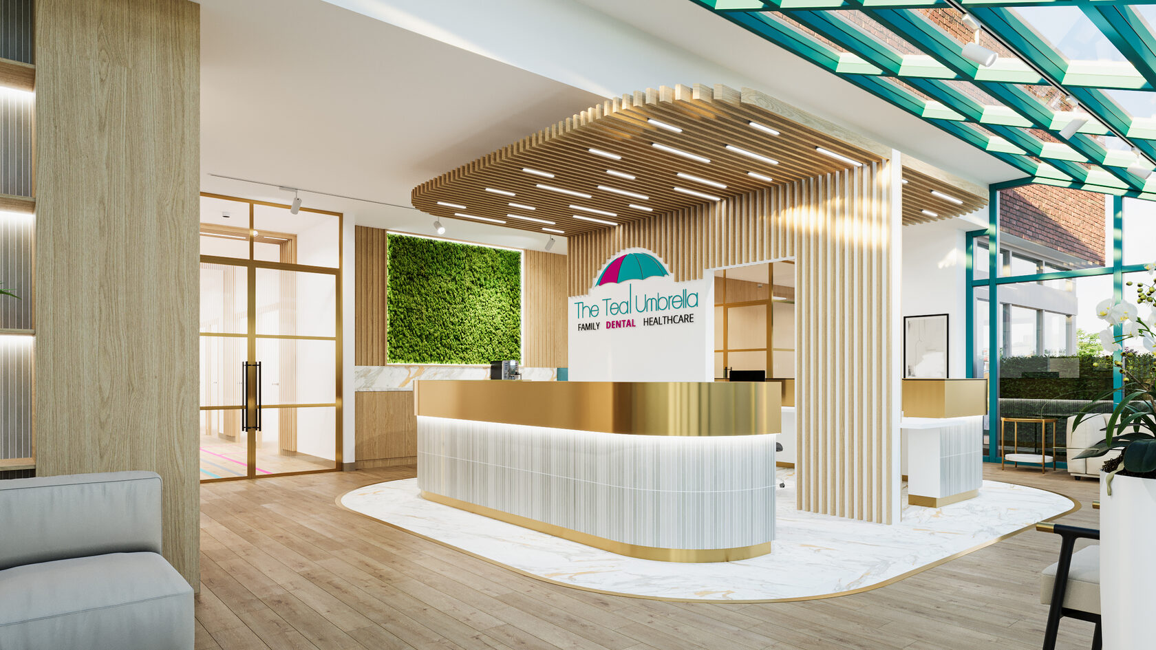 INTERIOR DESIGN OF DENTAL CLINIC THE TEAL UMBRELLA