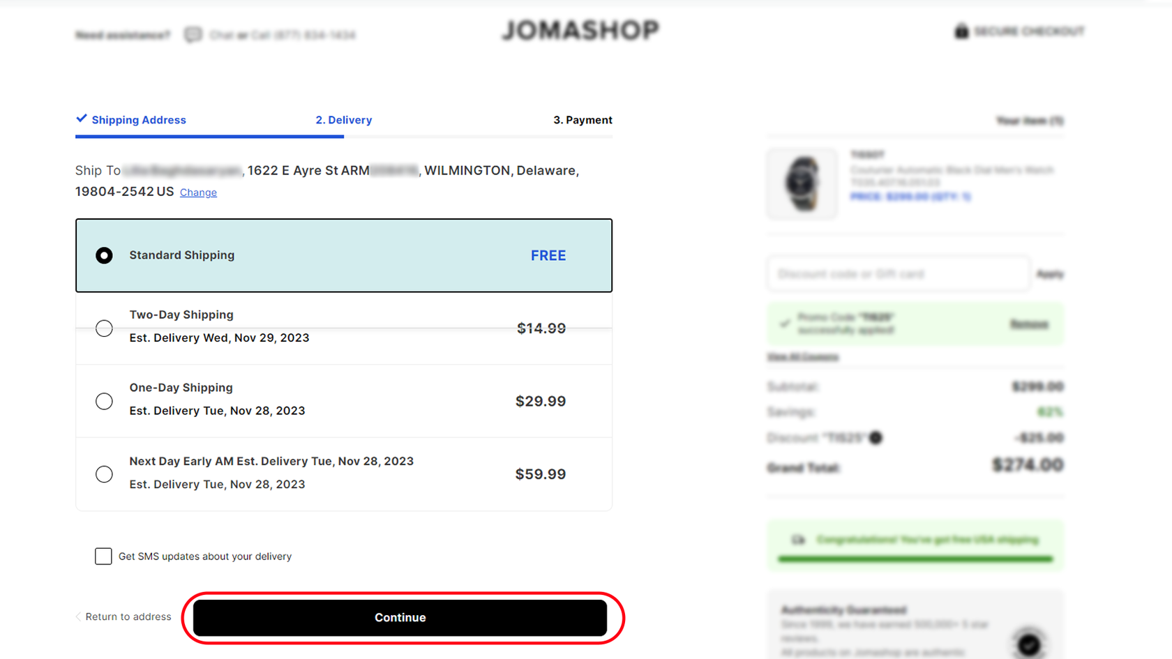 How Long Does Jomashop Take To Ship