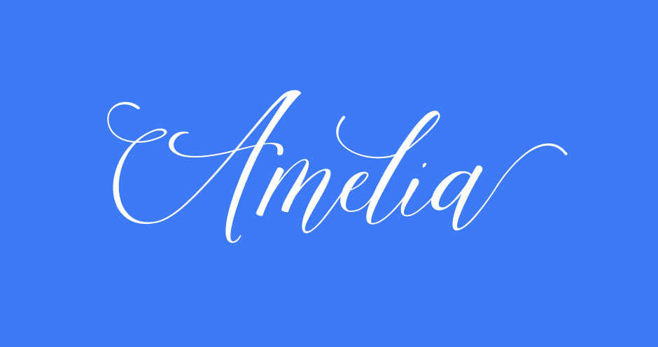 Amelia Font | Script Fonts - Blessed Print