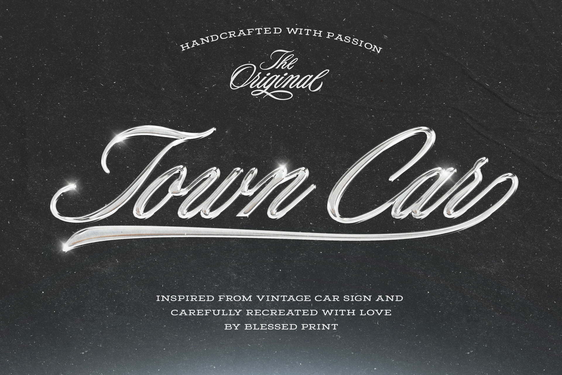 The Original Font | Retro Script - Blessed Print