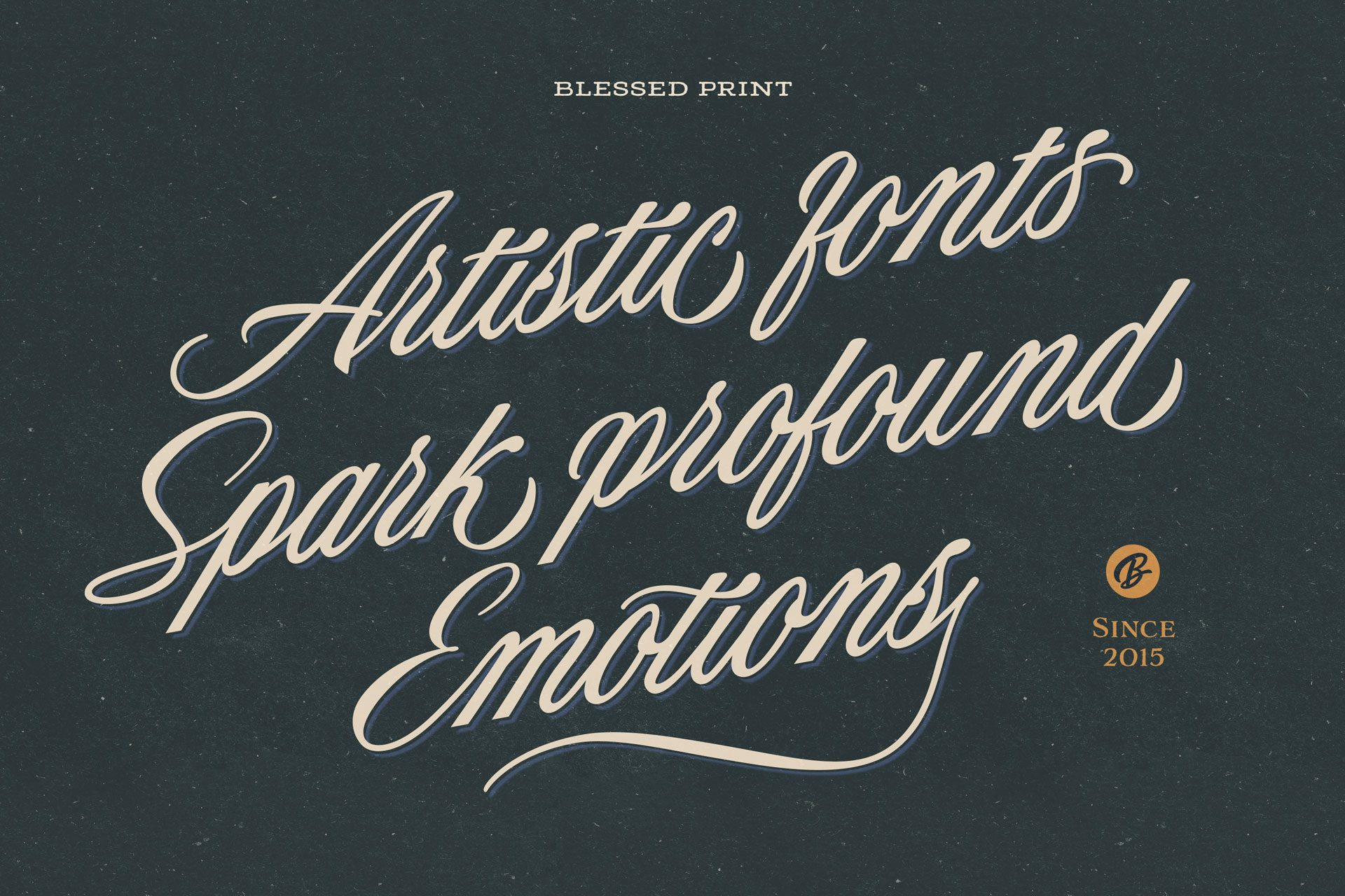 The Original Font | Retro Script - Blessed Print