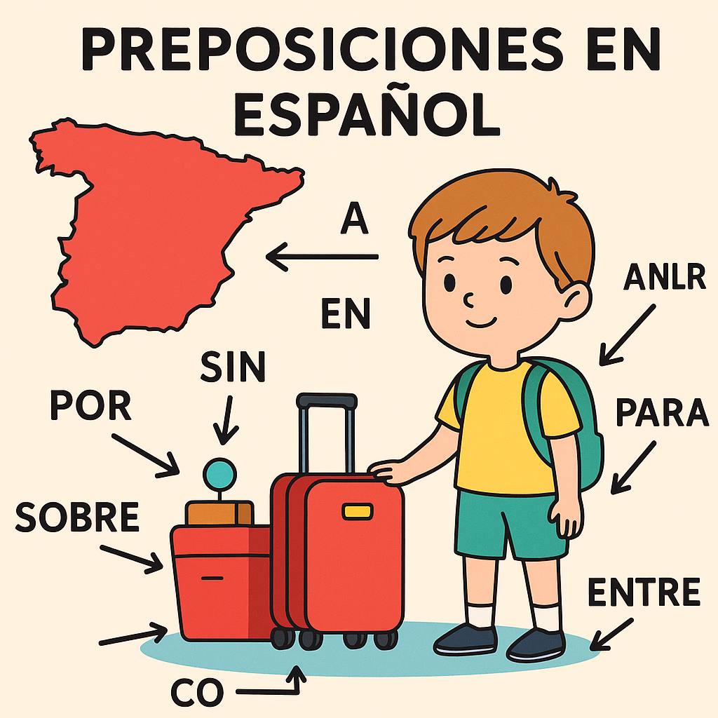 Preposiciones en español: una tabla con ejemplos y reglas de uso