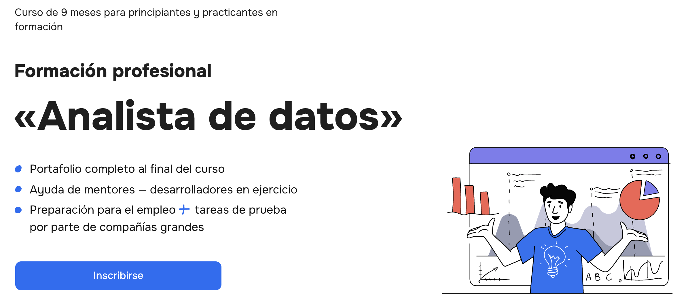 Curso de analista de datos, cursos de formación desde cero