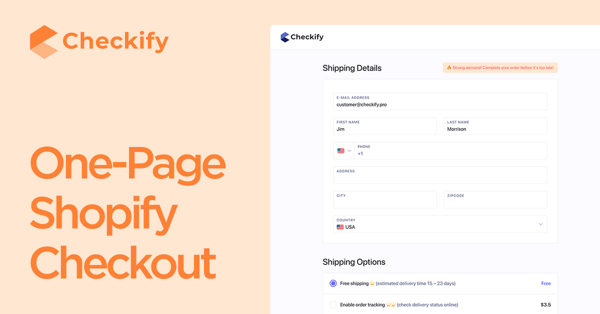 Checkify: The Responsive Shopify Checkout | main
