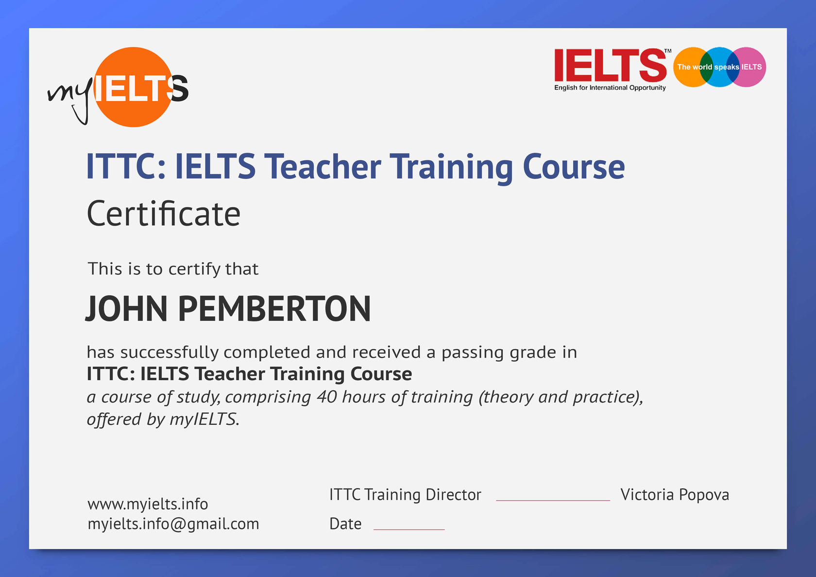 ITTC ONLINE: IELTS Teacher Training Course