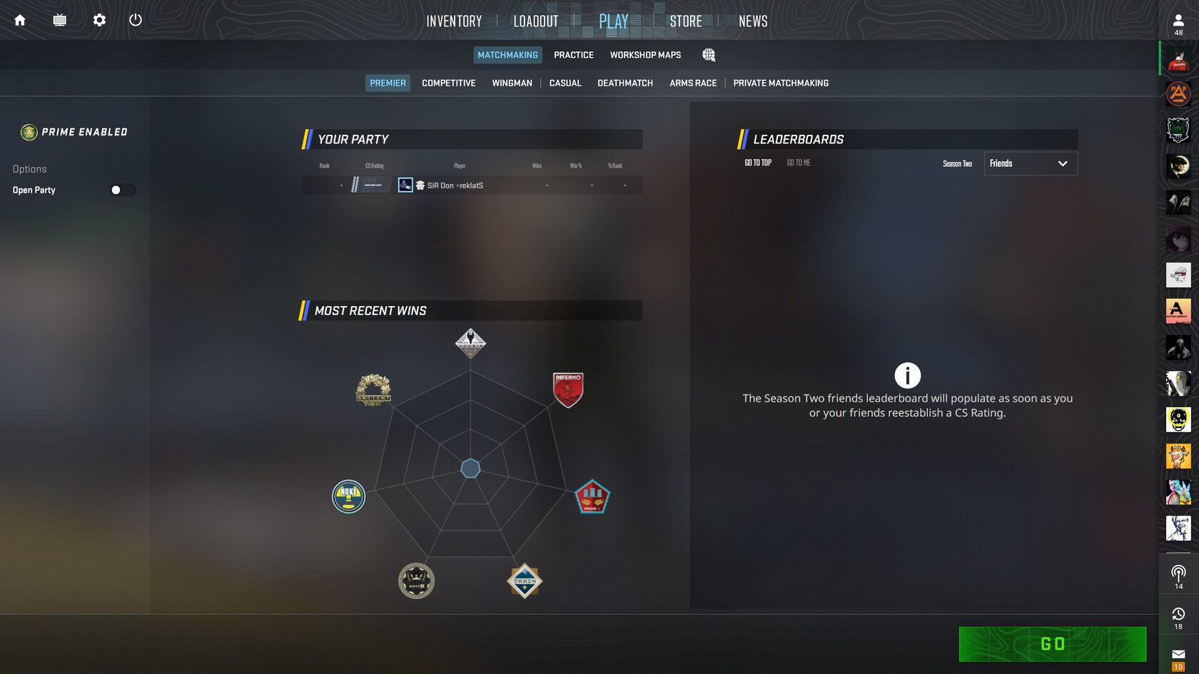 Premier Update CS2 New Season 2 Premier is live!