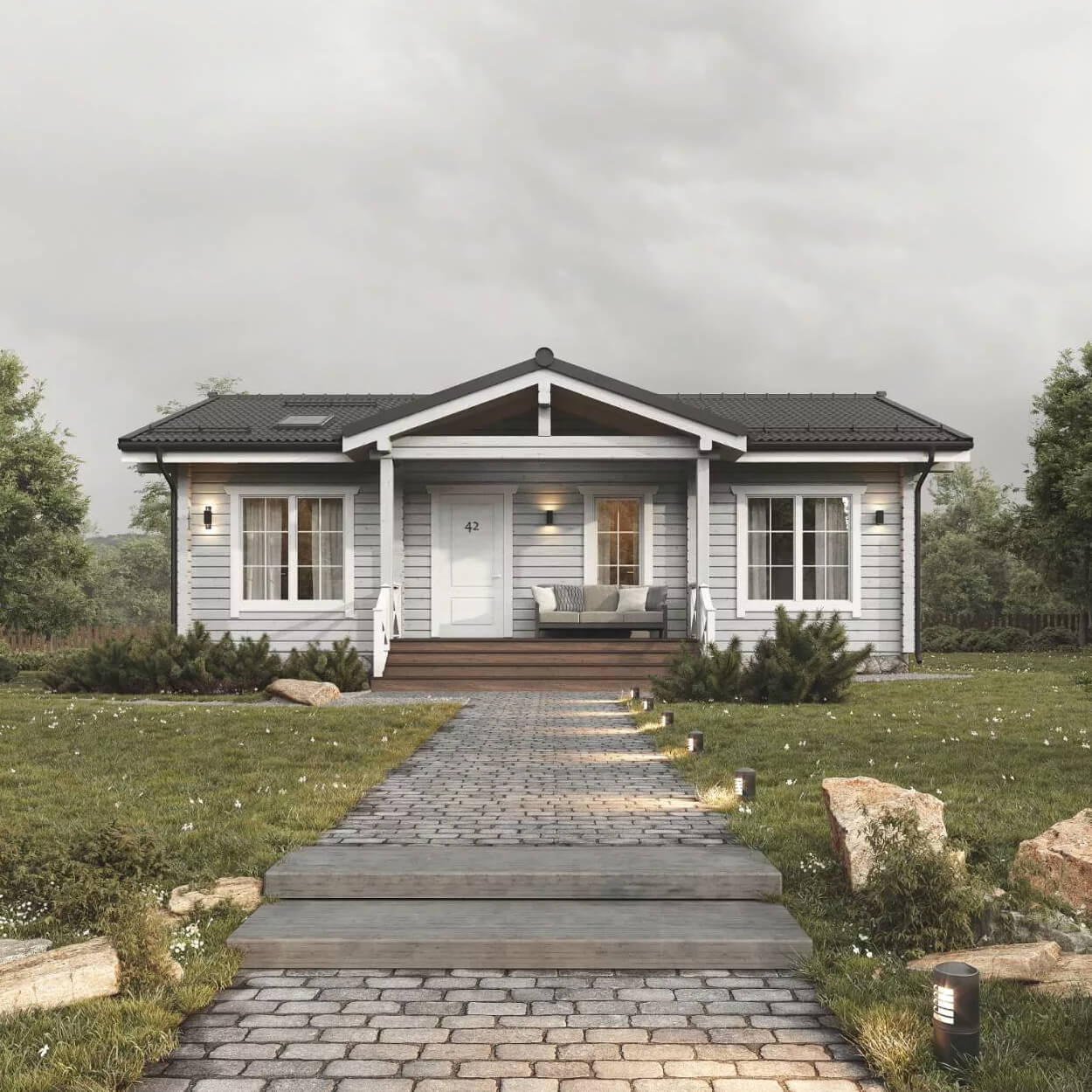 Prefab small home kit Romanoff - 1195 ft² / 111 m²