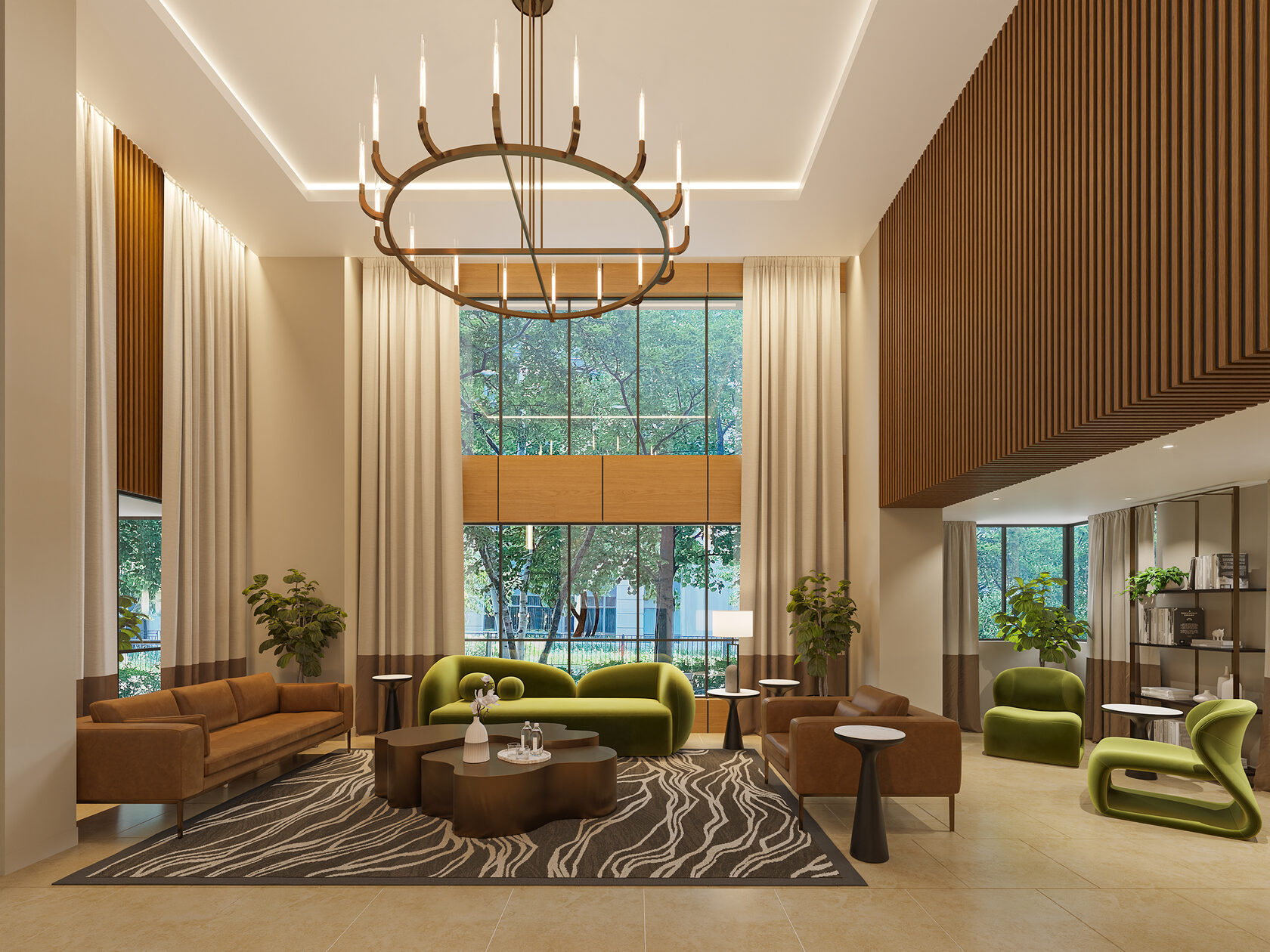 INTERIOR DESIGN OF CONDO LOBBY 35 HAYDEN STREET