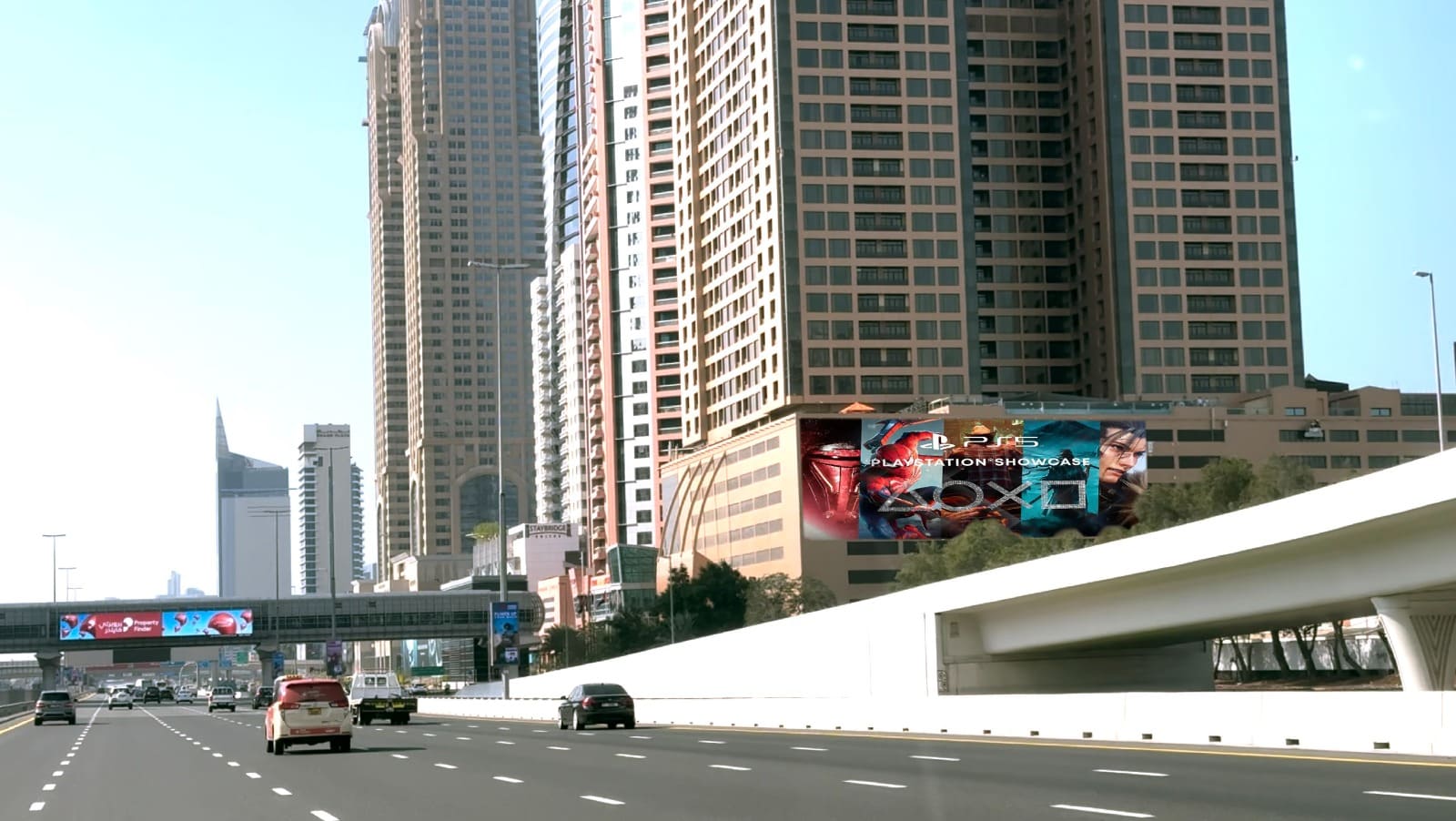 Digital Wall Banner on Sheikh Zayed Road, Dubai, by Blue Ad Advertising LLC