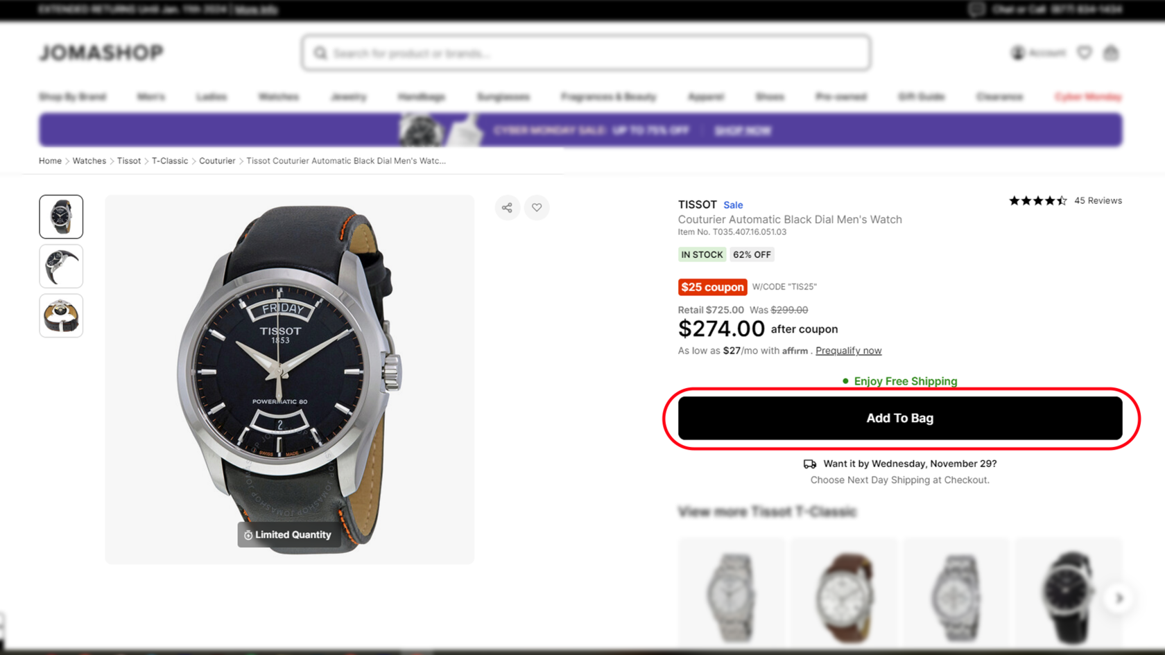 Jomashop: The best watches and perfumes