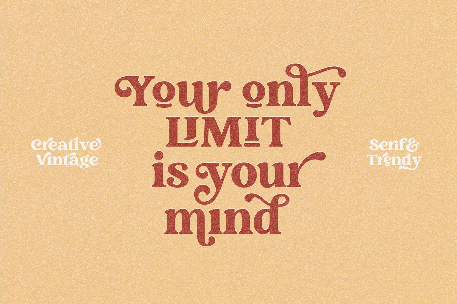 Creative Vintage Font | Serif Fonts - Blessed Print