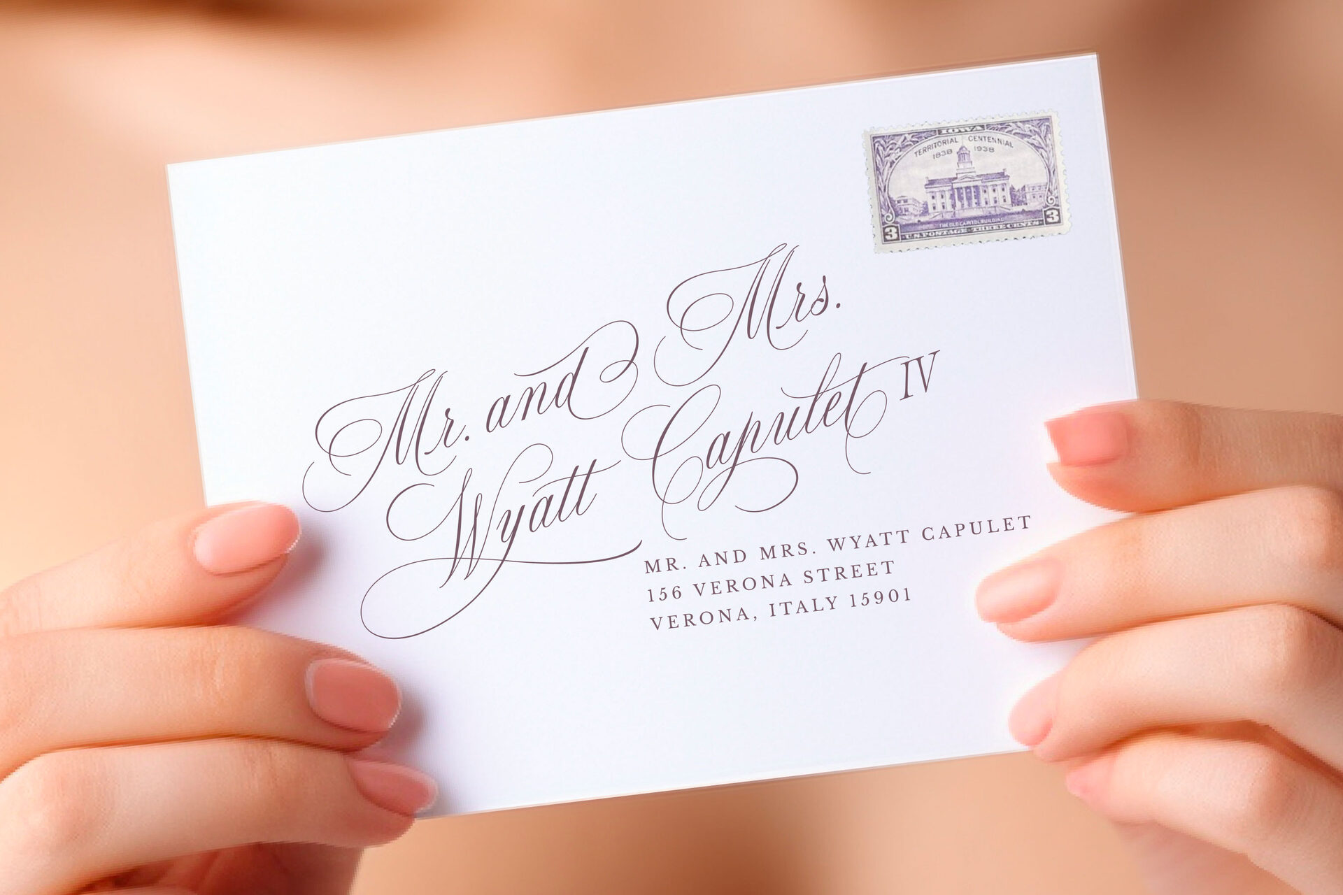 Juliette Font | Romantic wedding script by Blessed Print