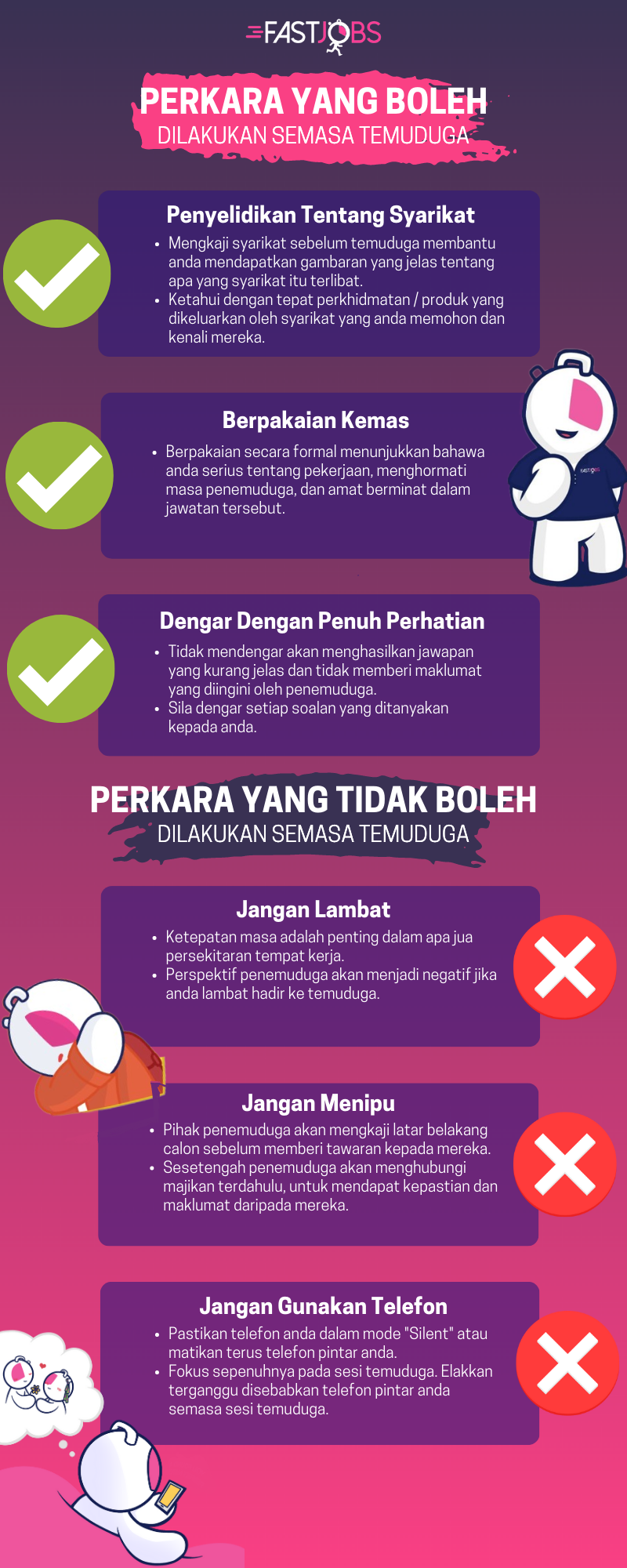 Perkara Yang Boleh Dan Tidak Boleh Dilakukan Semasa Temuduga