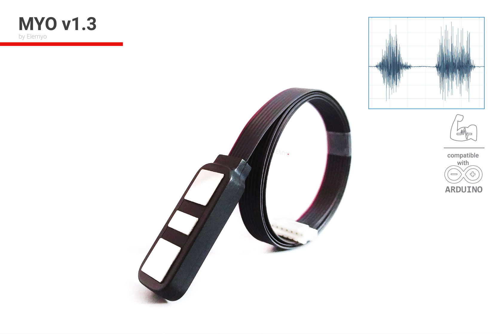 Buy myoelectric module MYO v1.3 for Arduino, STM32 and Teensy.