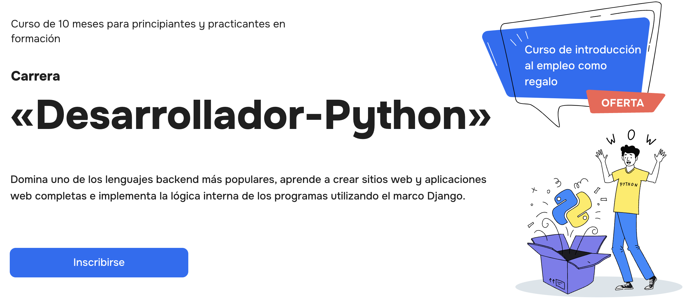 Curso de Desarrollador Python - aprendizaje online para programar en ...