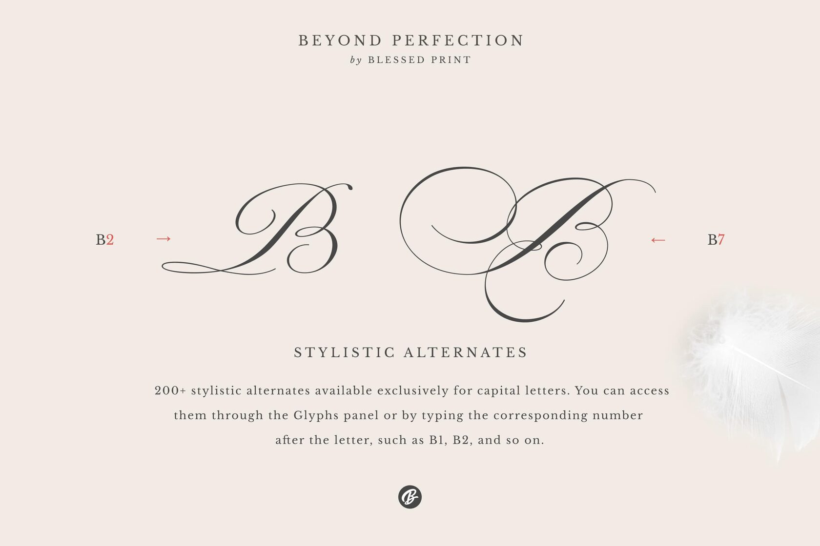 Beyond Perfection Script | Elegant Calligraphy by Blessed Print