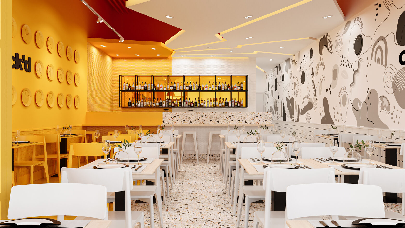 INTERIOR DESIGN PROJECT OF A RESTAURANT CRACKD